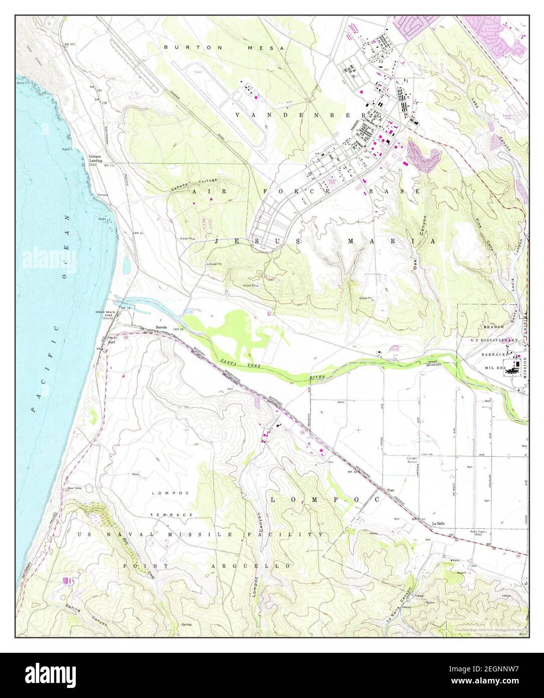 Surf, California, map 1959, 1:24000, United States of America by ...