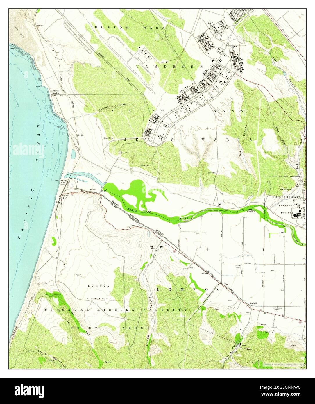Surf, California, map 1959, 1:24000, United States of America by ...