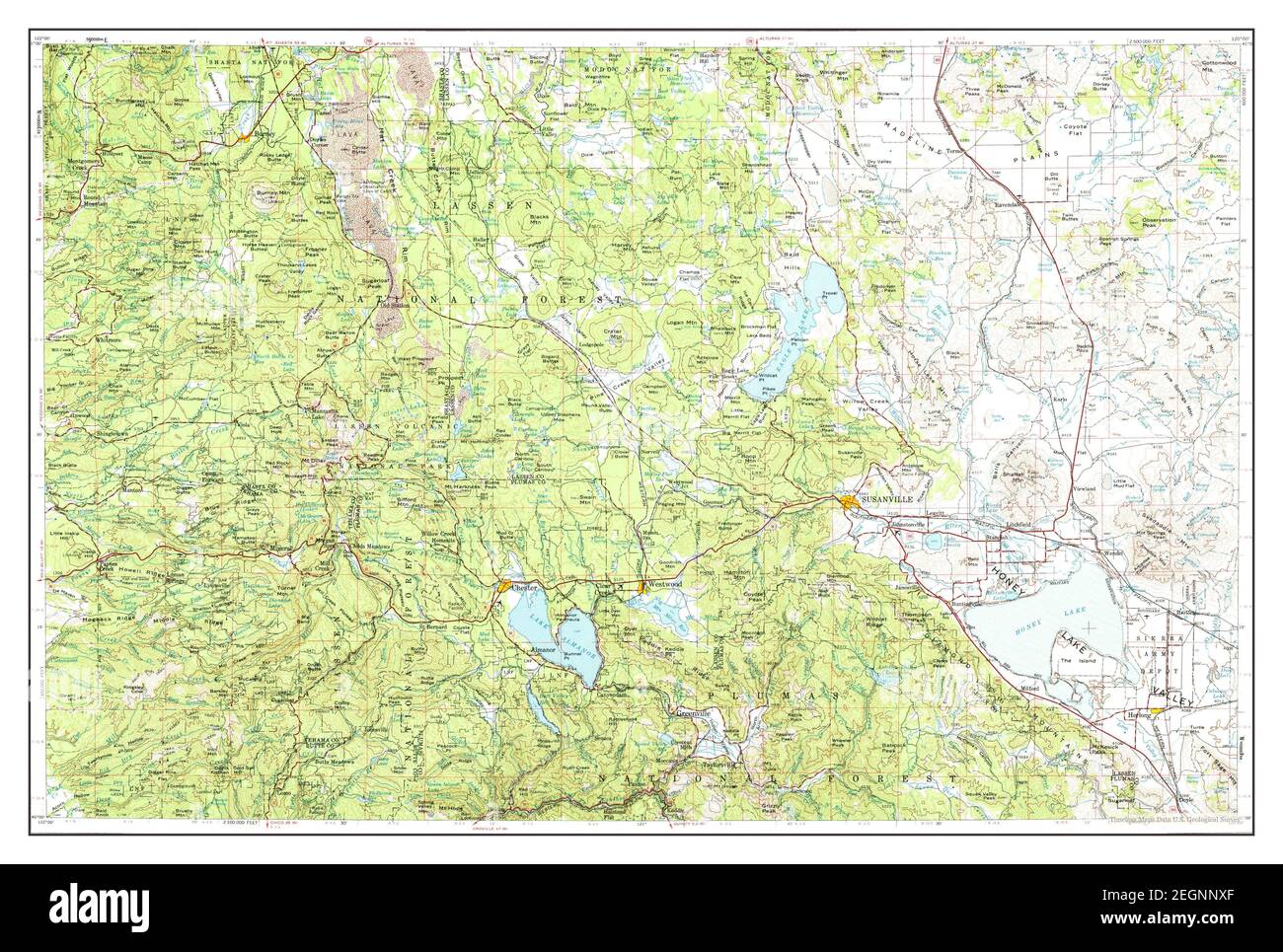 Susanville, California, map 1962, 1:250000, United States of America by ...