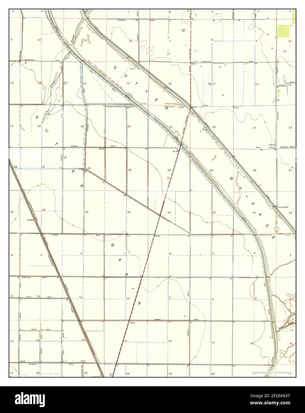 Sutter Causeway, California, map 1952, 1:24000, United States of ...