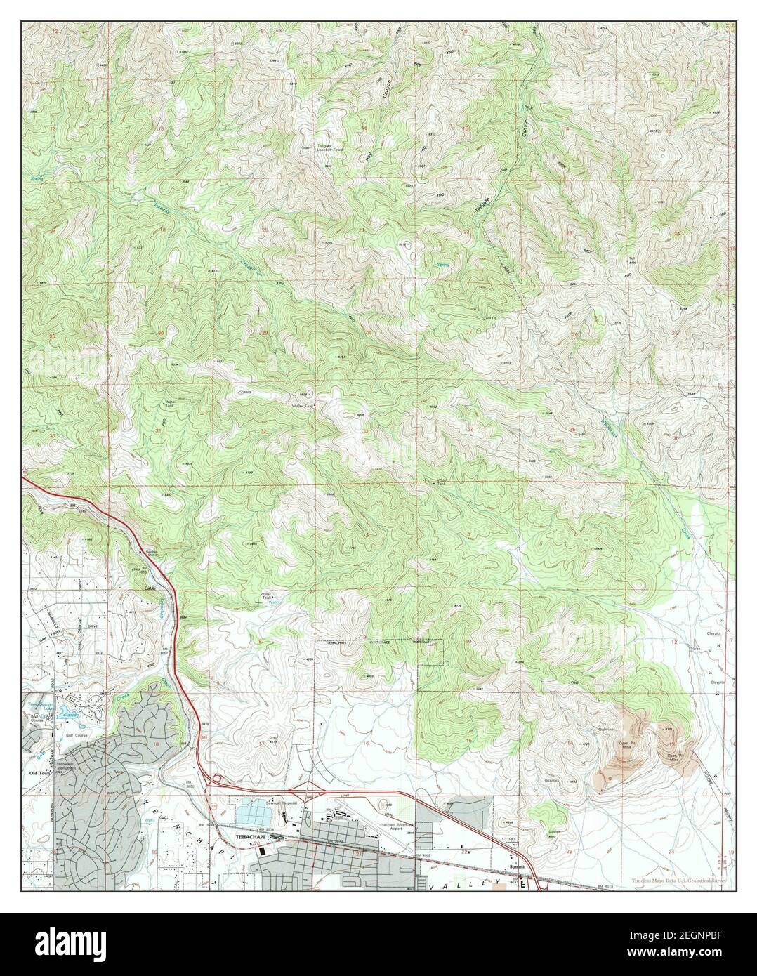 Tehachapi North, California, map 1992, 1:24000, United States of ...