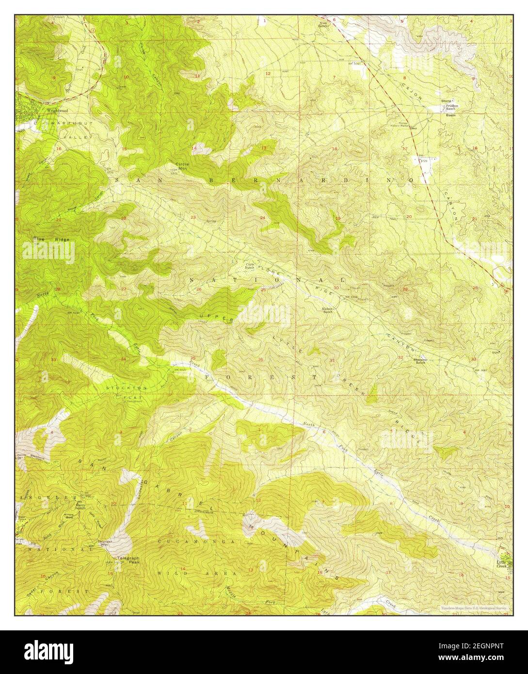 Telegraph Peak, California, map 1956, 1:24000, United States of America ...