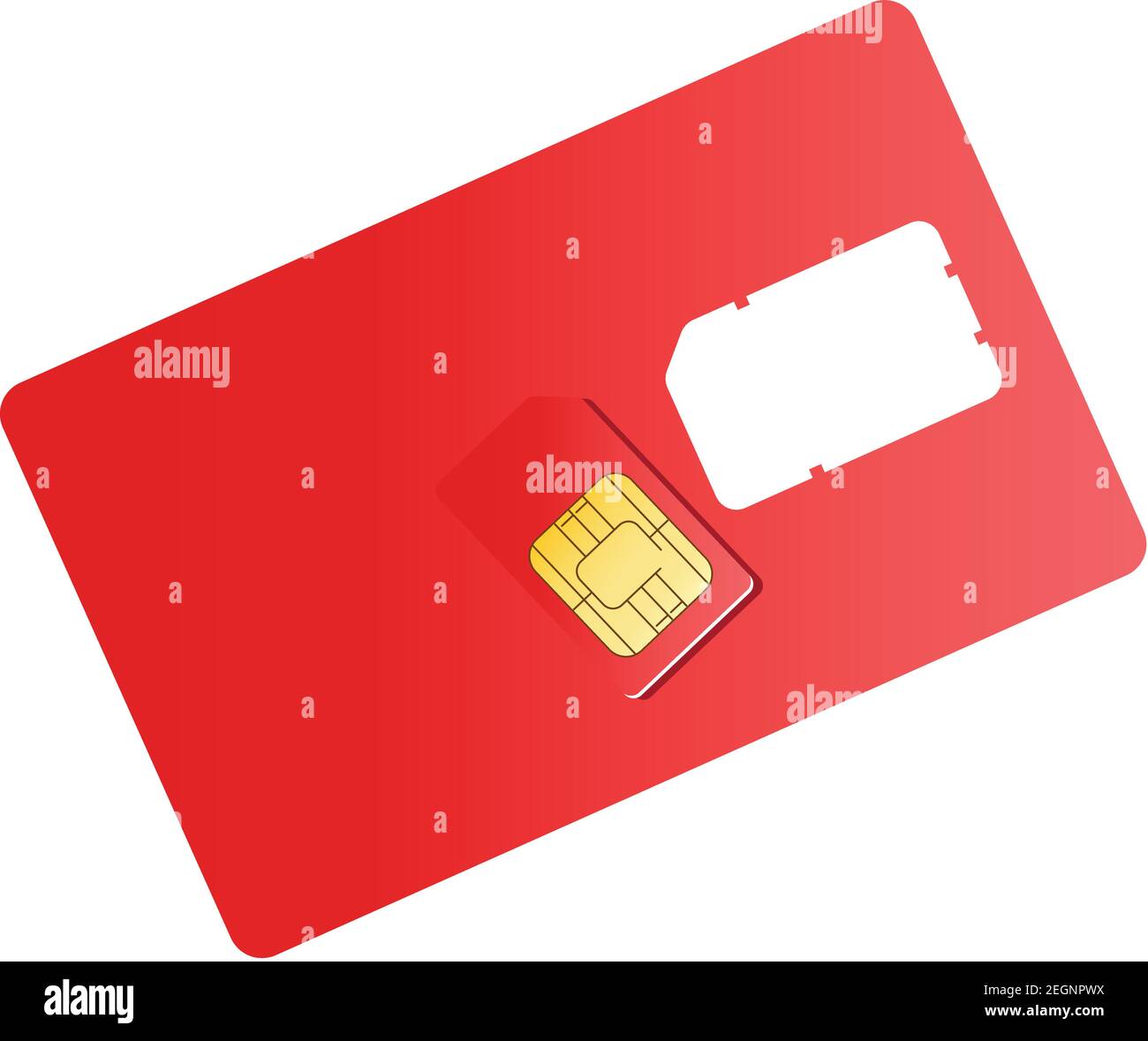 sim card chip card isolated on white background. vector illustration ...