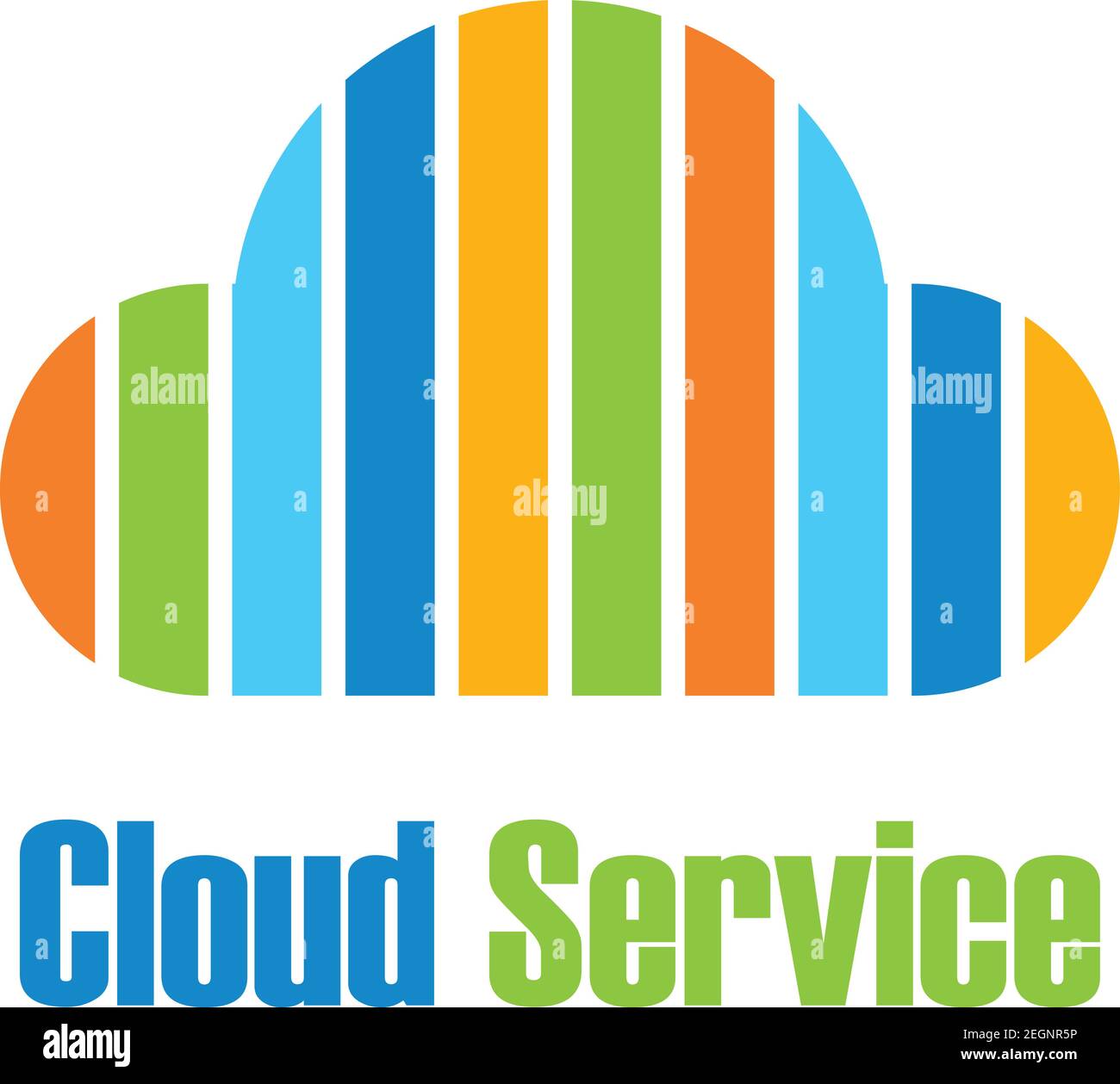 cloud storage service logo isolated on white background. vector ...