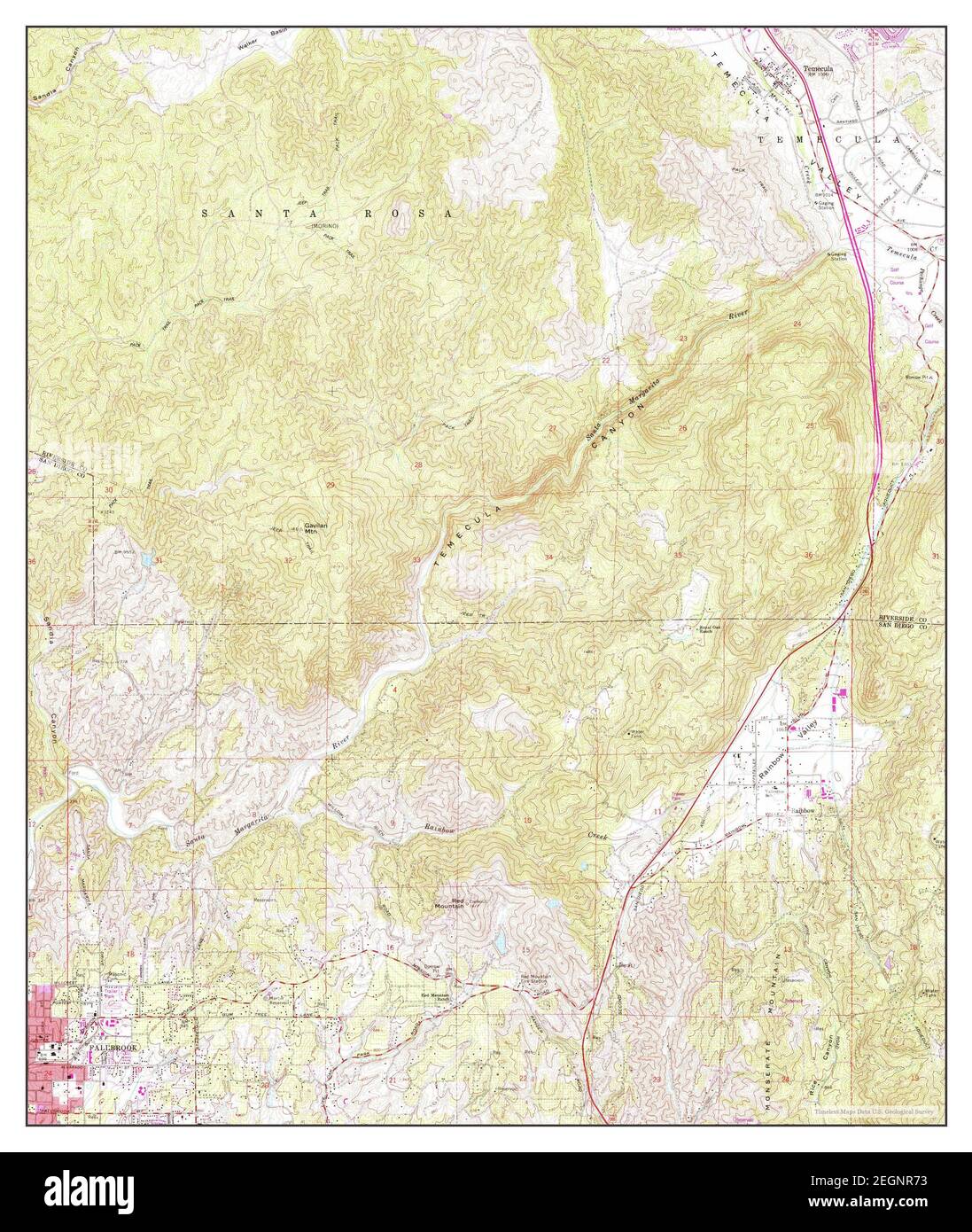 Temecula, California, map 1968, 1:24000, United States of America by ...