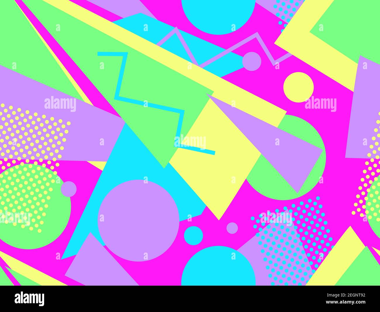Memphis seamless pattern. Geometric elements memphis in the style of 80 ...