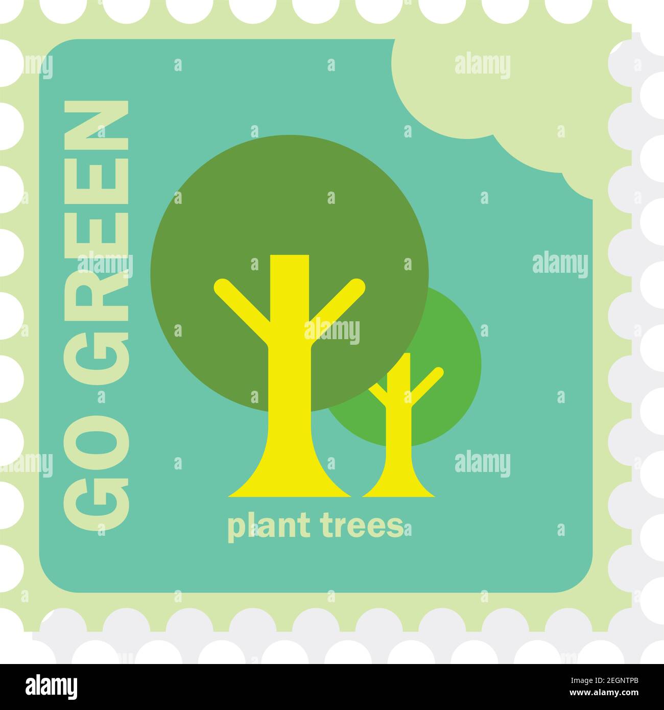go green postcard. vector illustration Stock Vector Image & Art - Alamy