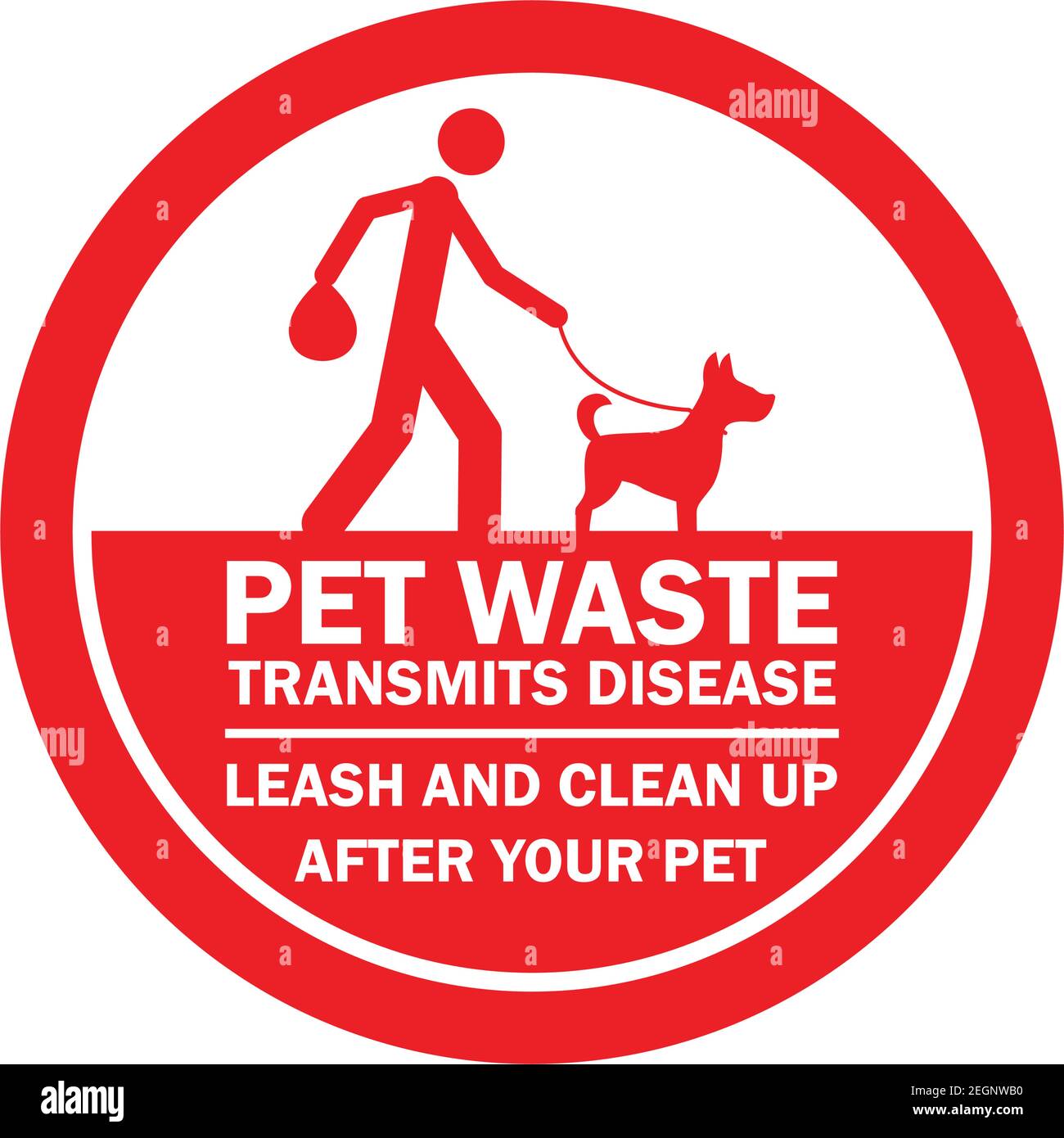 clean up your dog waste warning sign. vector illustration Stock Vector ...