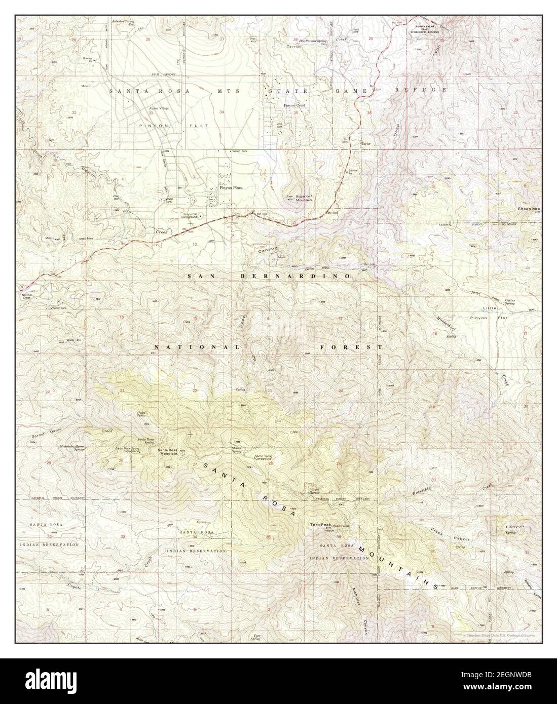 Toro Peak, California, map 1981, 1:24000, United States of America by ...