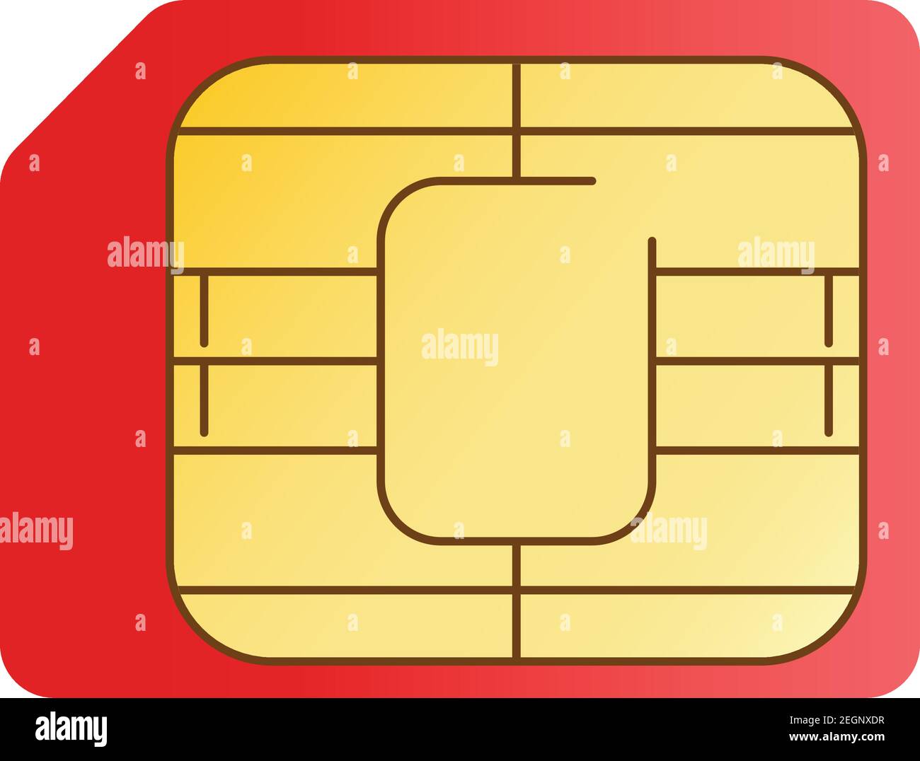 sim card chip card isolated on white background. vector illustration ...