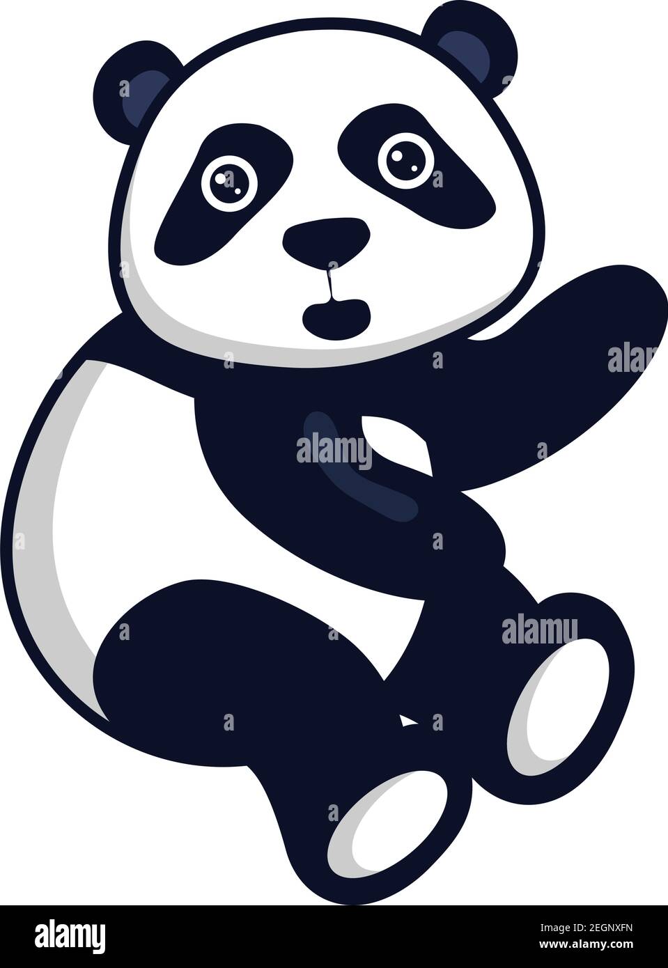 panda bear logo isolated on white background. vector illustration Stock ...
