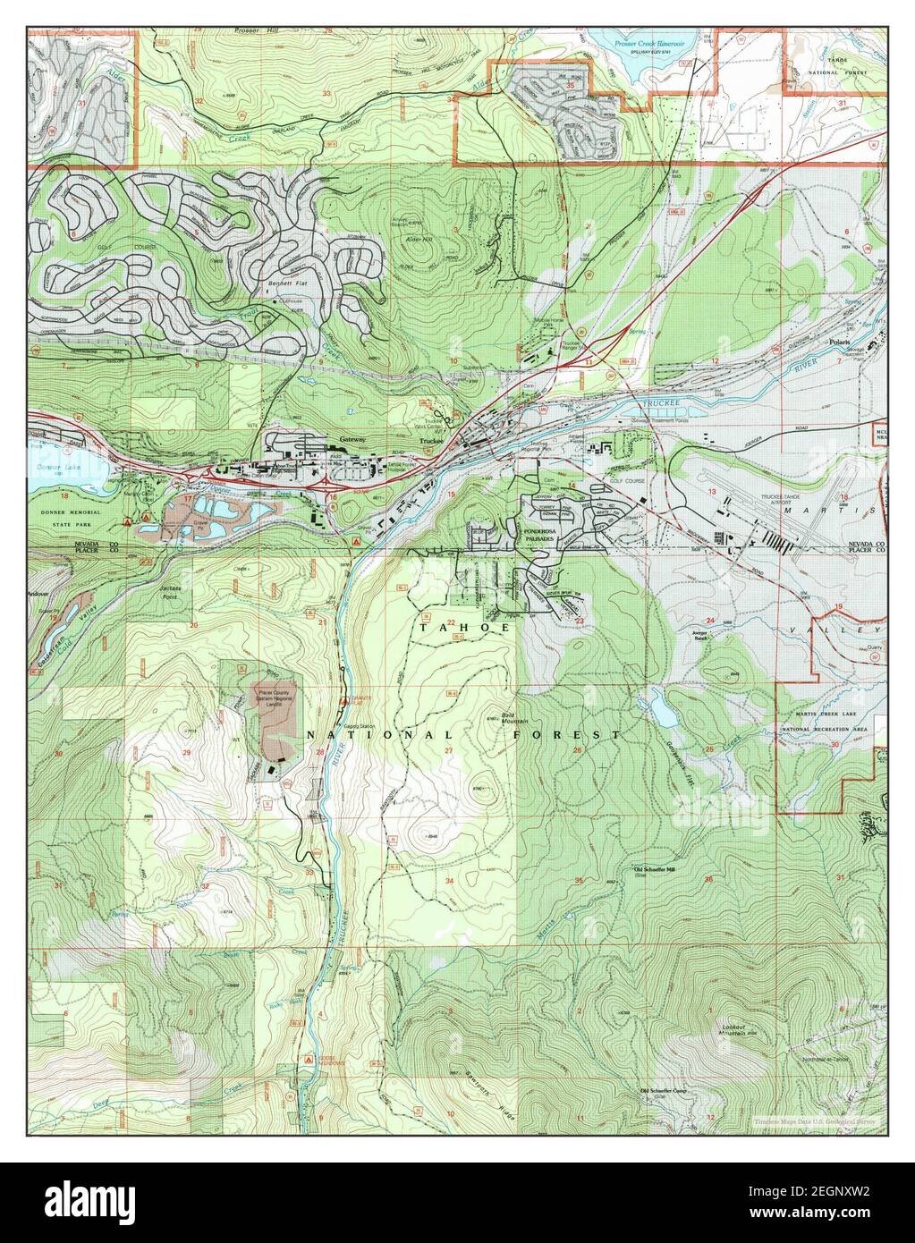 Truckee, California, map 2000, 1:24000, United States of America by ...