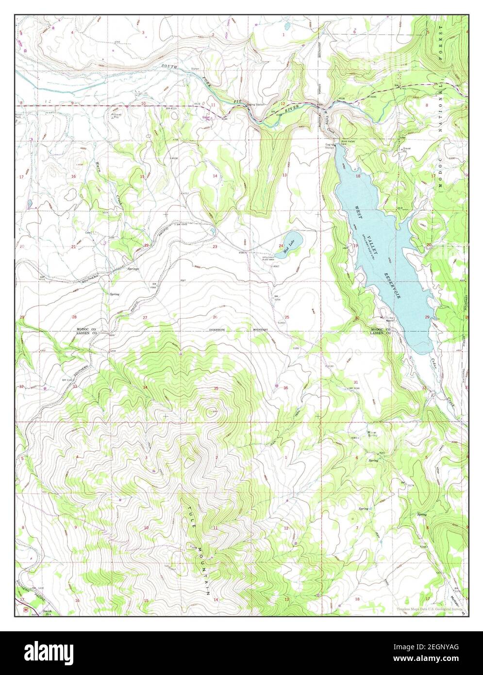 Tule Mountain, California, map 1962, 1:24000, United States of America ...