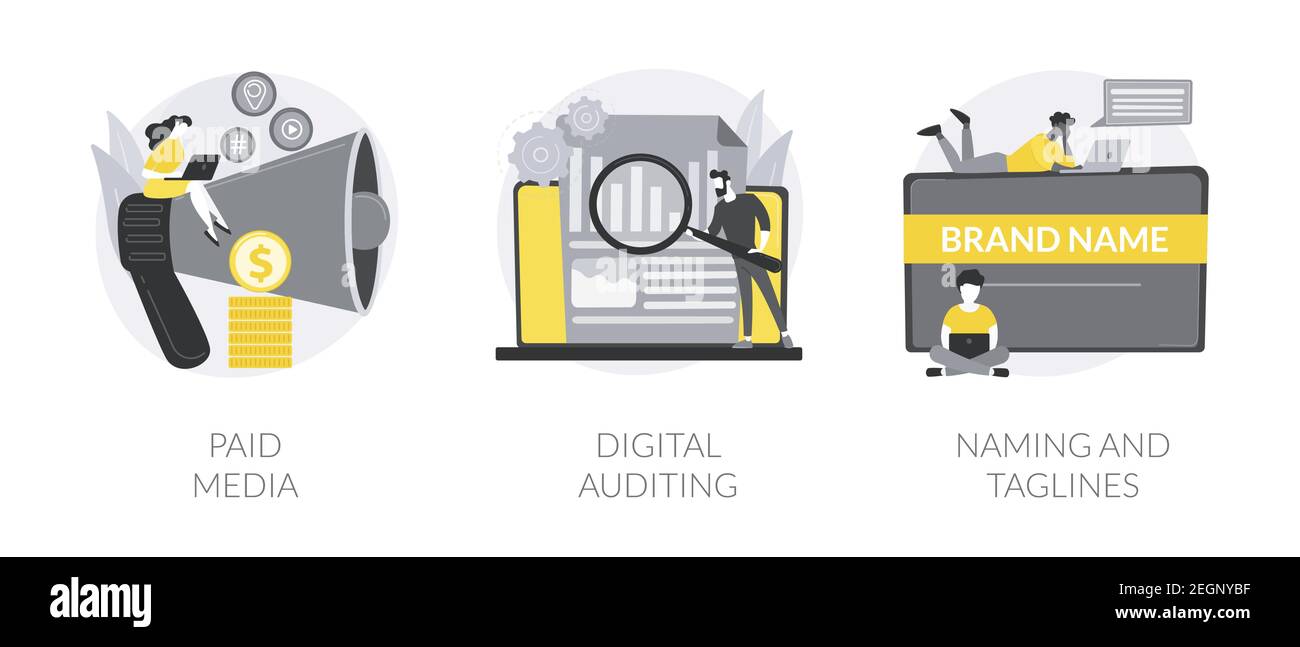 Corporate communication abstract concept vector illustrations Stock ...