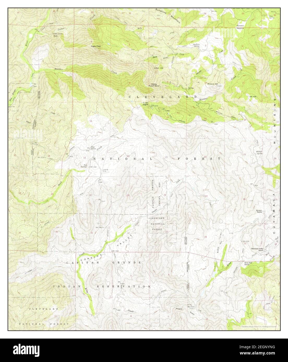 Tule Springs, California, map 1960, 1:24000, United States of America ...