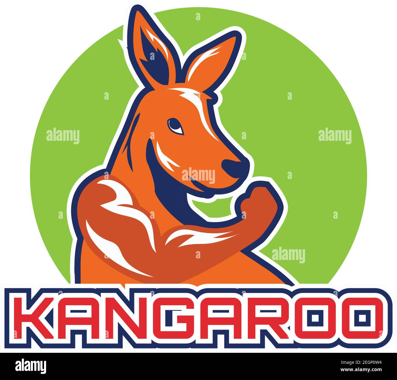 kangaroo logo isolated on white background. vector illustration Stock ...
