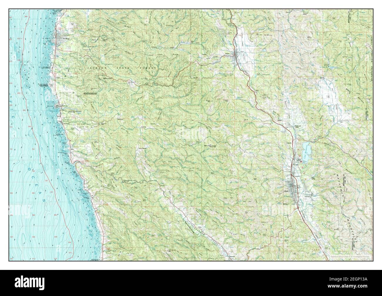 Map of ukiah hi-res stock photography and images - Alamy