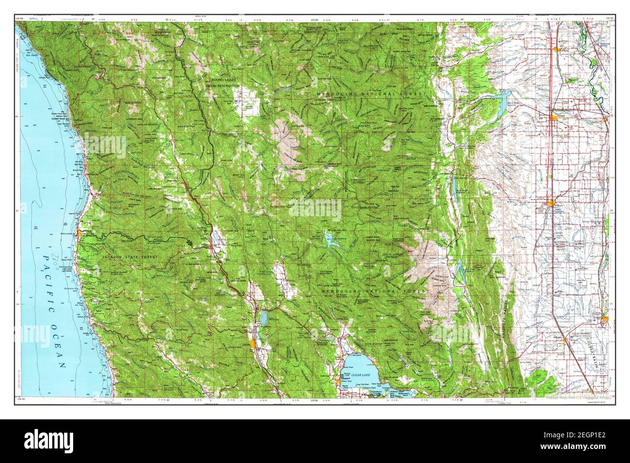 Map of ukiah hi-res stock photography and images - Alamy