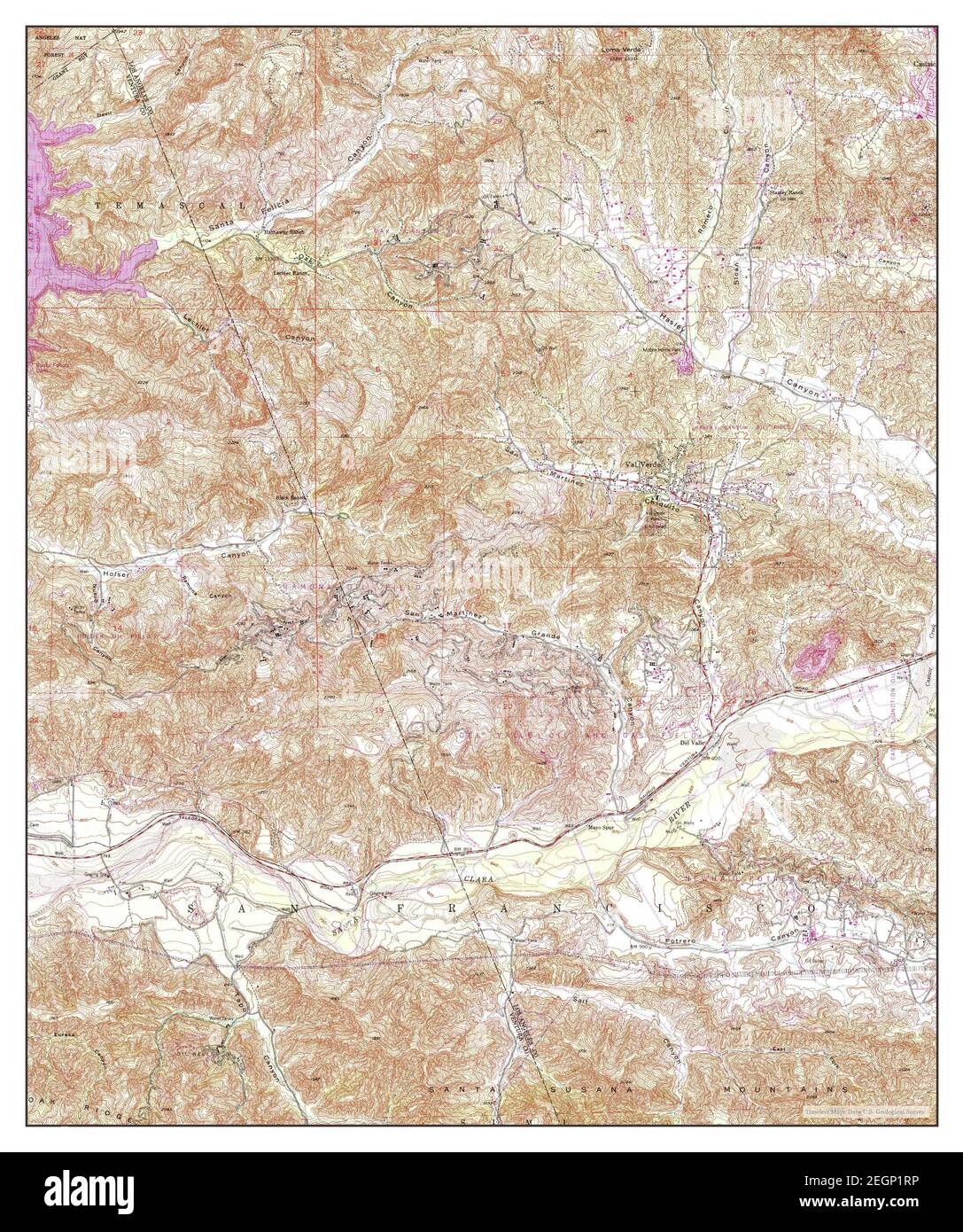 Val Verde, California, map 1991, 1:24000, United States of America by ...