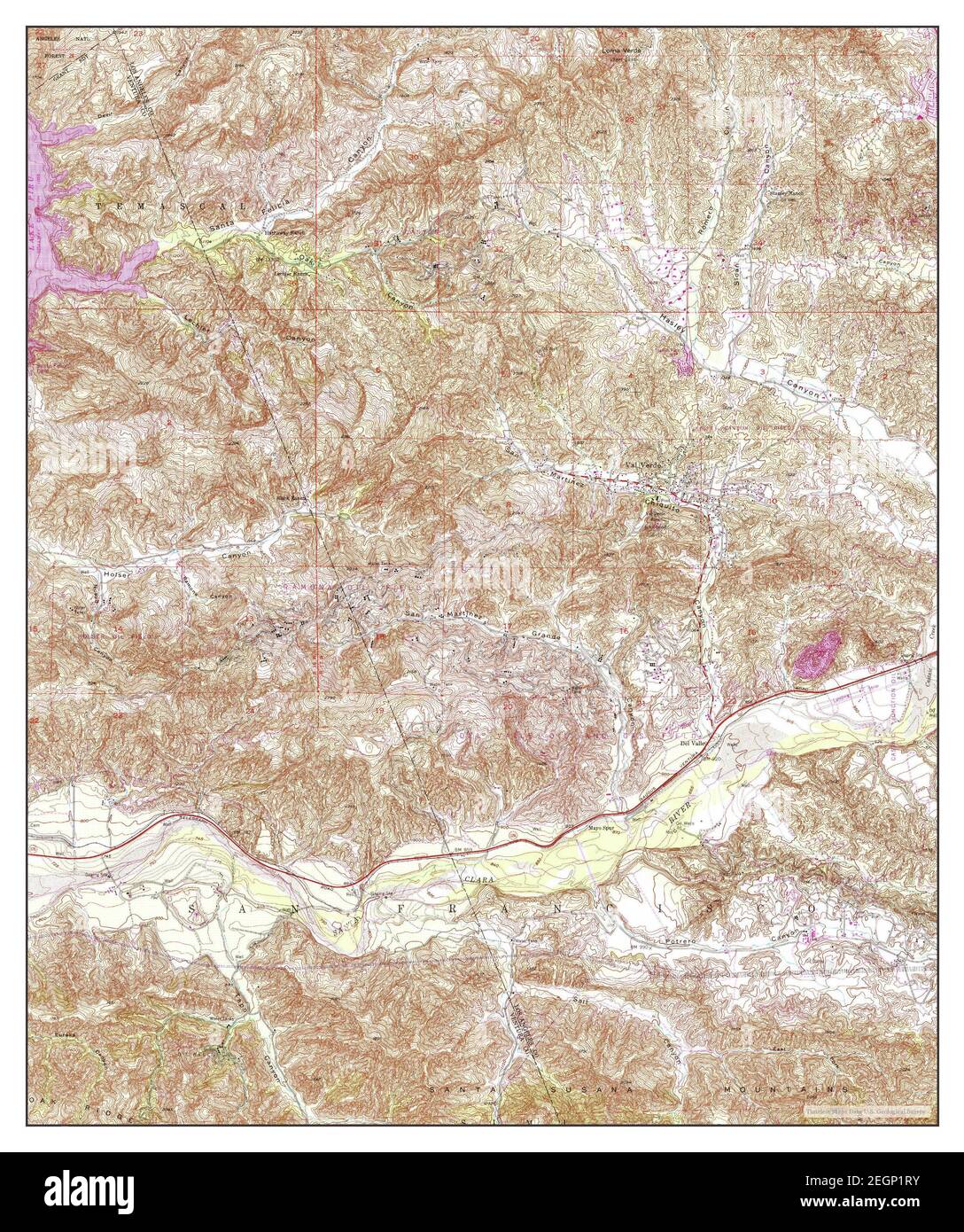 Val Verde, California, map 1952, 1:24000, United States of America by ...