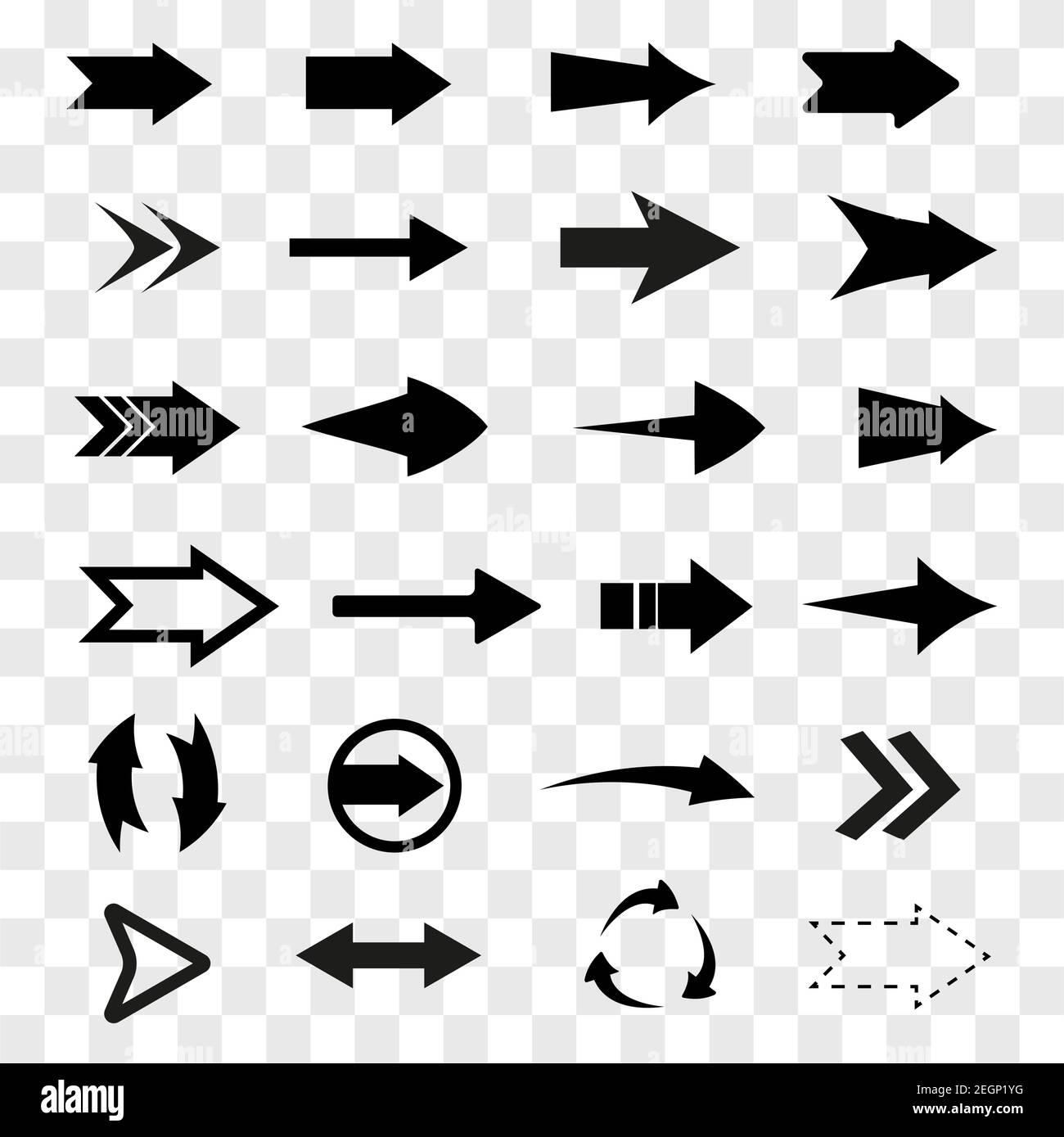 Arrow set isolated stock illustration Stock Vector Image & Art - Alamy