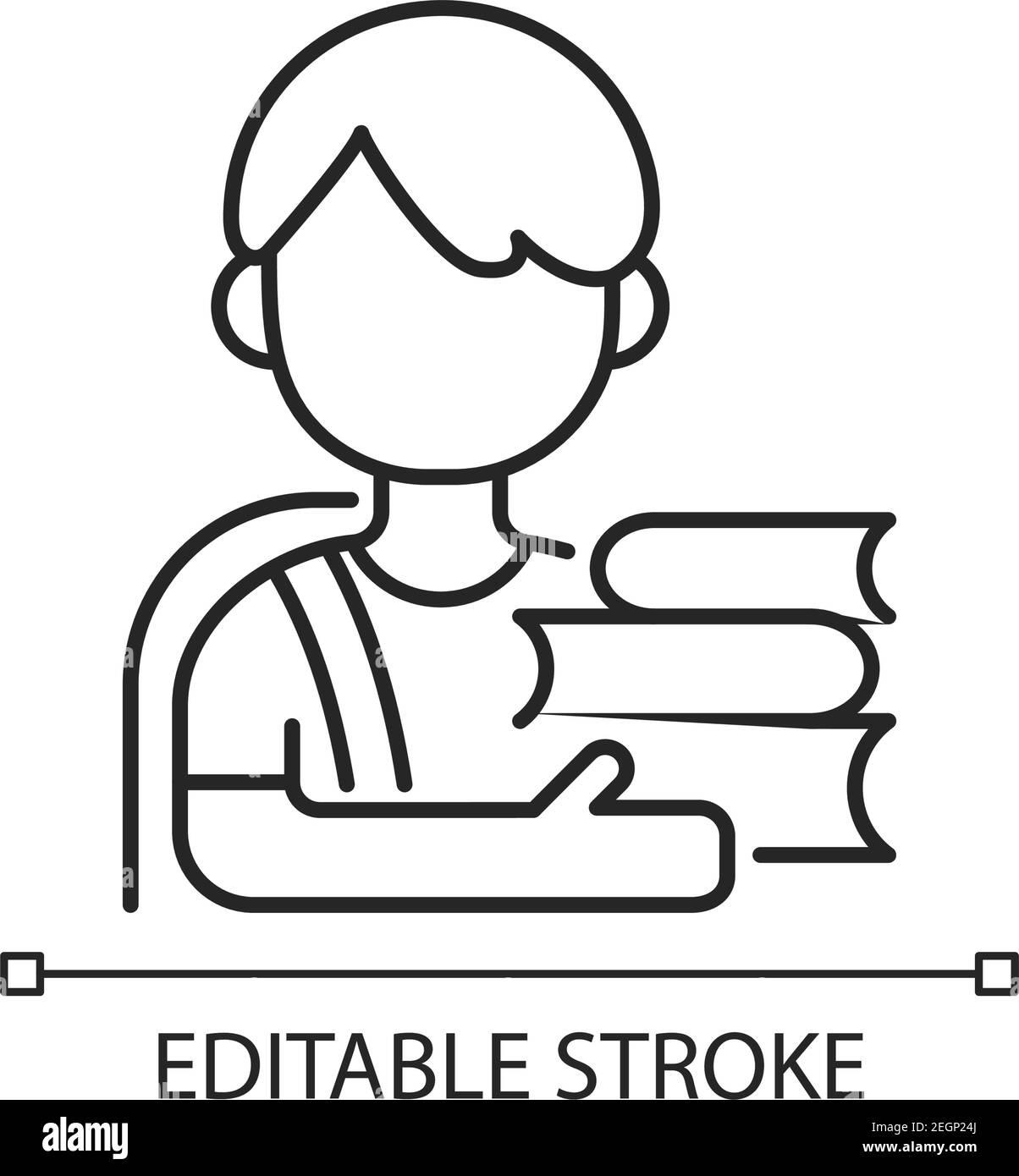 Schoolboy linear icon Stock Vector Image & Art - Alamy