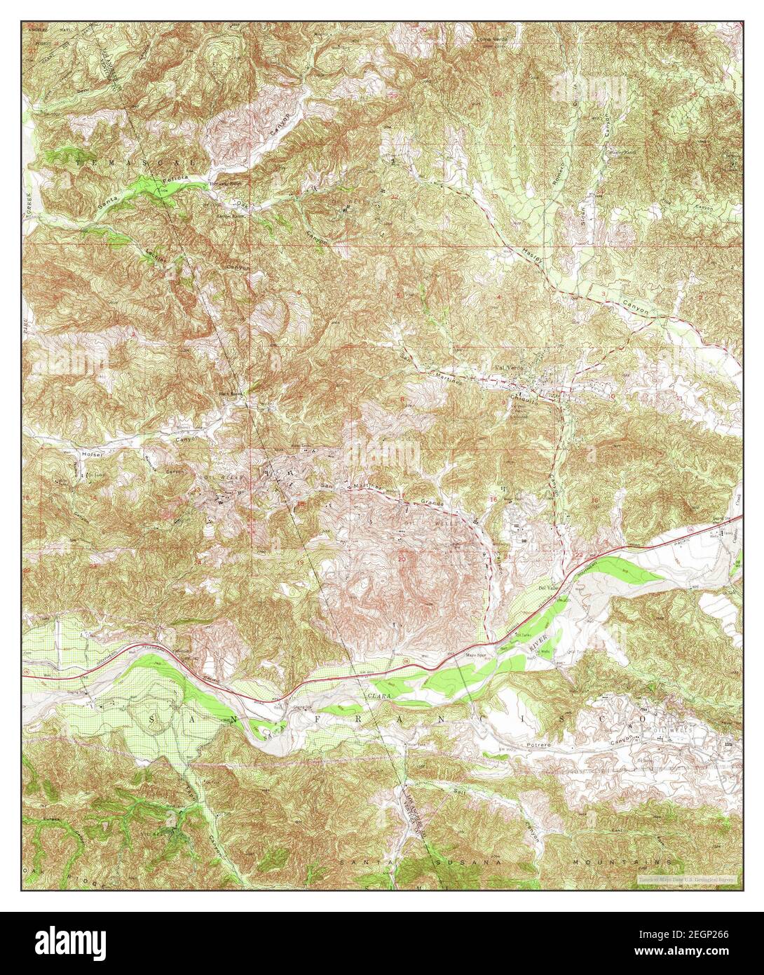 Val Verde, California, map 1952, 1:24000, United States of America by ...