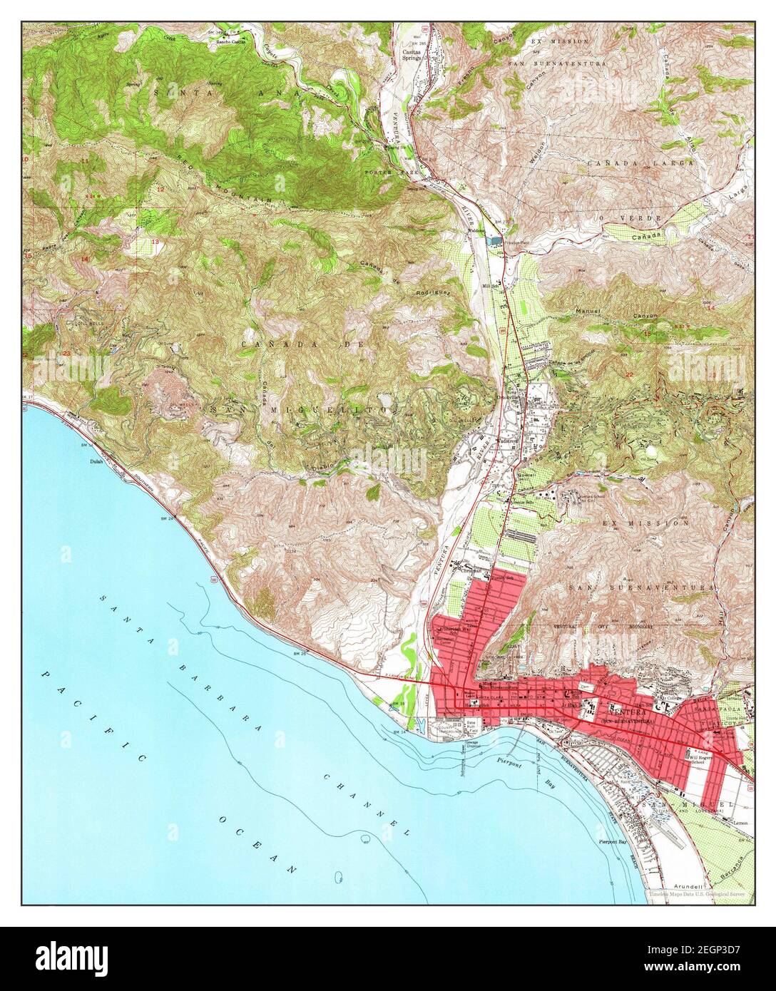 Ventura county map hi-res stock photography and images - Alamy