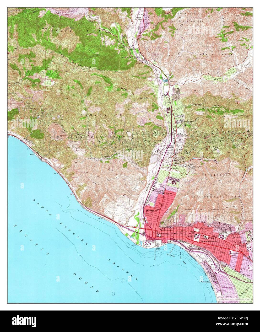 Ventura, California, map 1951, 1:24000, United States of America by ...