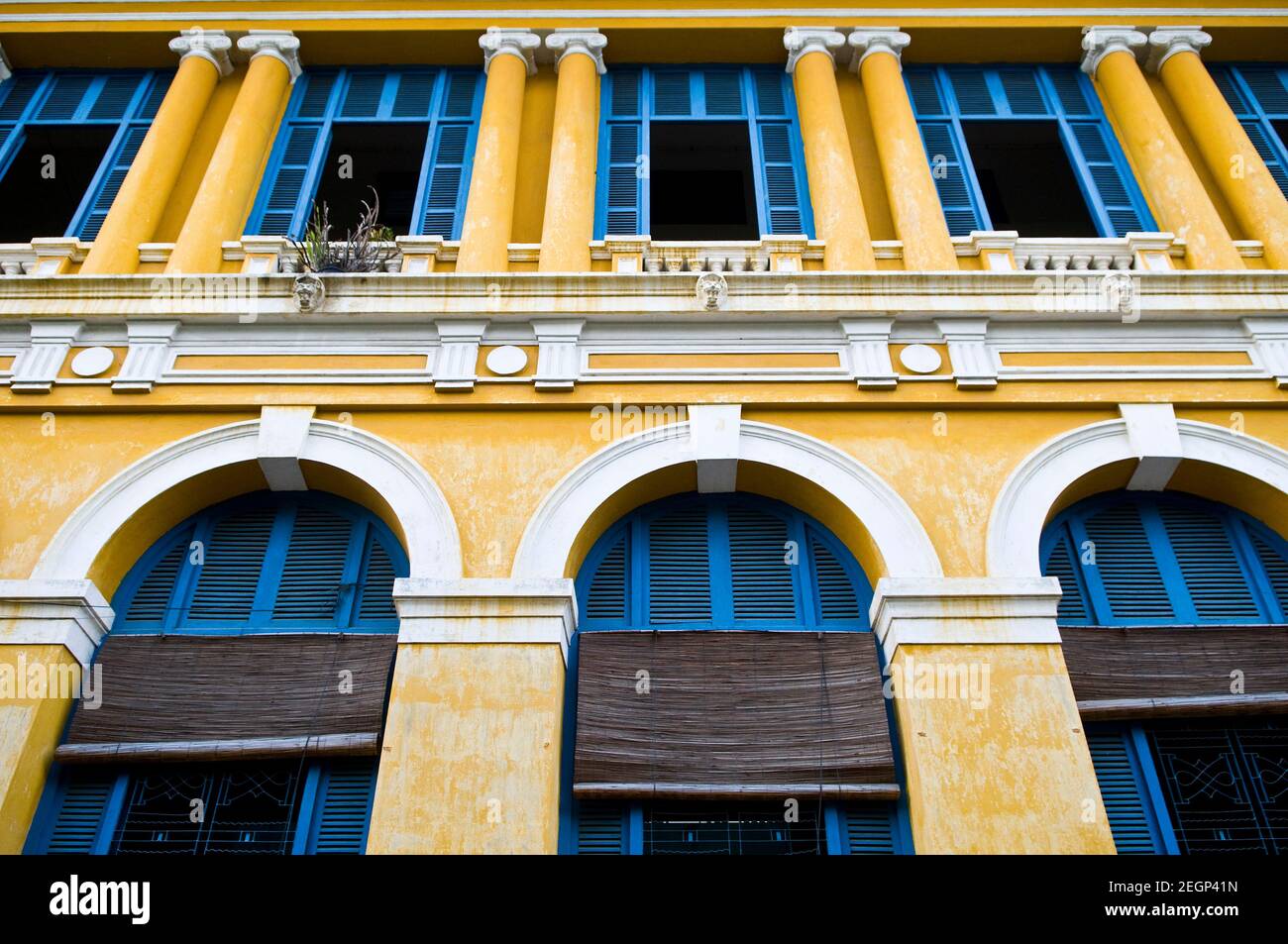 Beautiful colonial buildings in Ho Chi Minh city, Vietnam Stock Photo ...