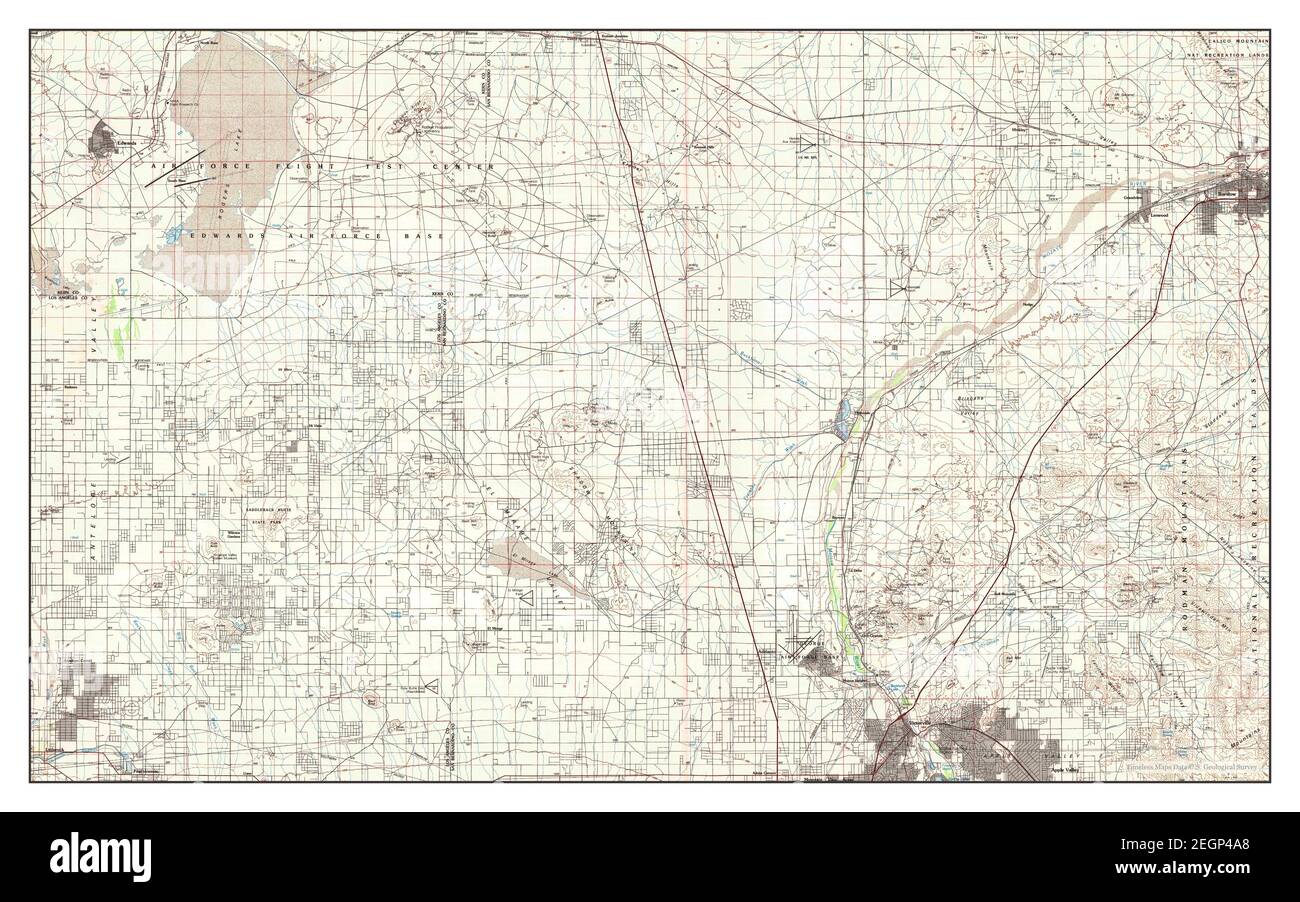 Victorville, California, map 1982, 1:100000, United States of America ...
