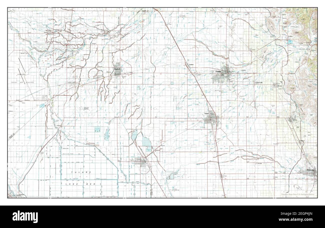Visalia, California, map 1993, 1:100000, United States of America by ...