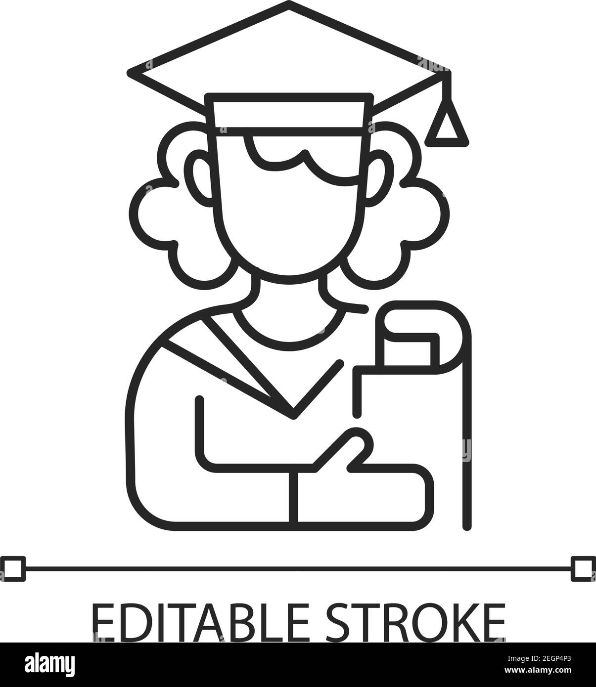 Female studying line design Cut Out Stock Images & Pictures - Alamy