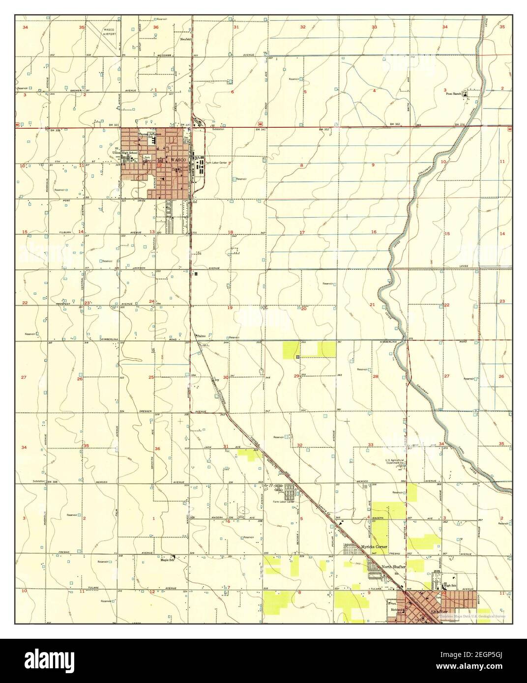 Map of wasco hi-res stock photography and images - Alamy