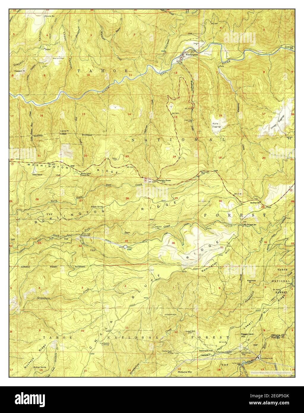 Washington, California, map 1951, 1:24000, United States of America by ...