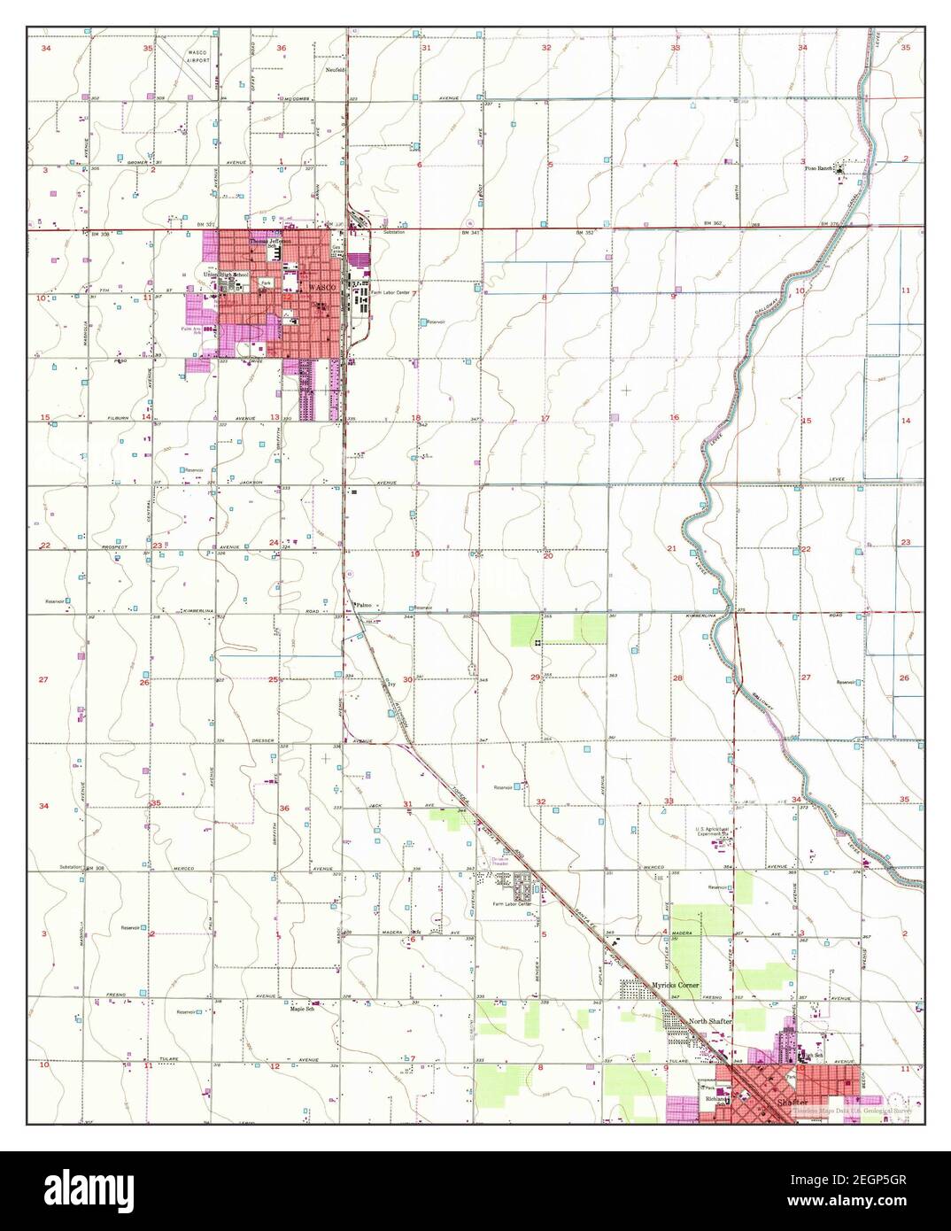 Map of wasco hi-res stock photography and images - Alamy
