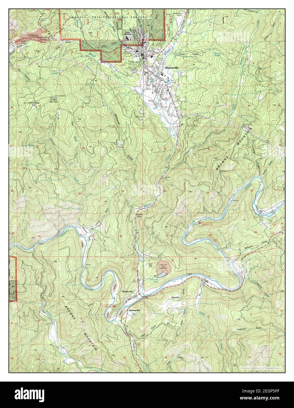 Weaverville, California, map 1998, 1:24000, United States of America by ...