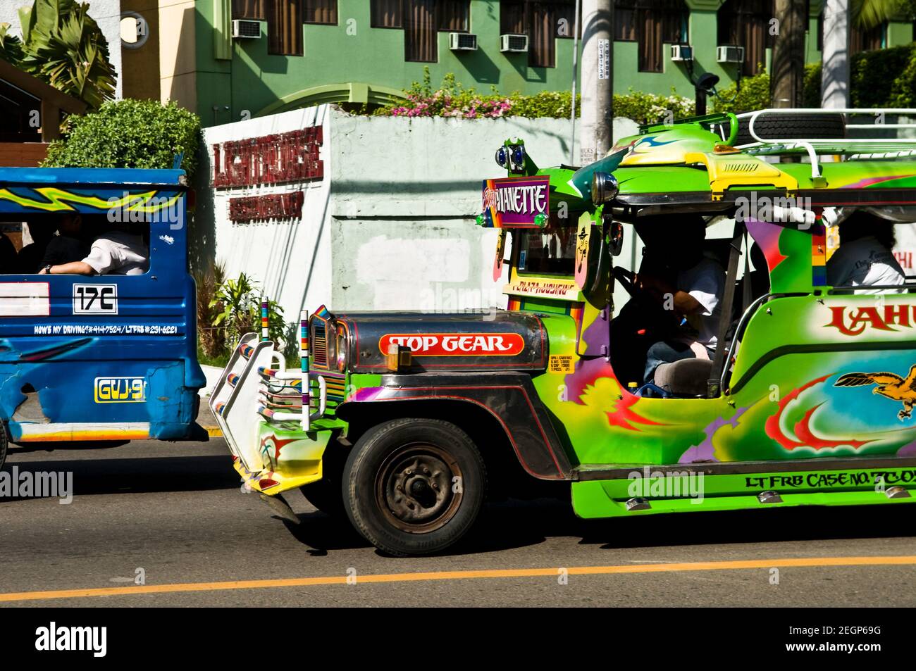 Colorful jeepneys in Cebu, The Philippines Stock Photo - Alamy