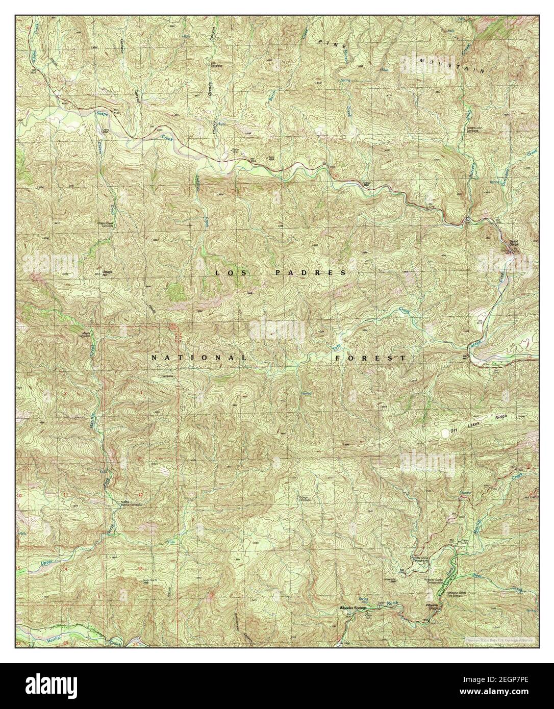 Wheeler Springs, California, map 1991, 1:24000, United States of ...