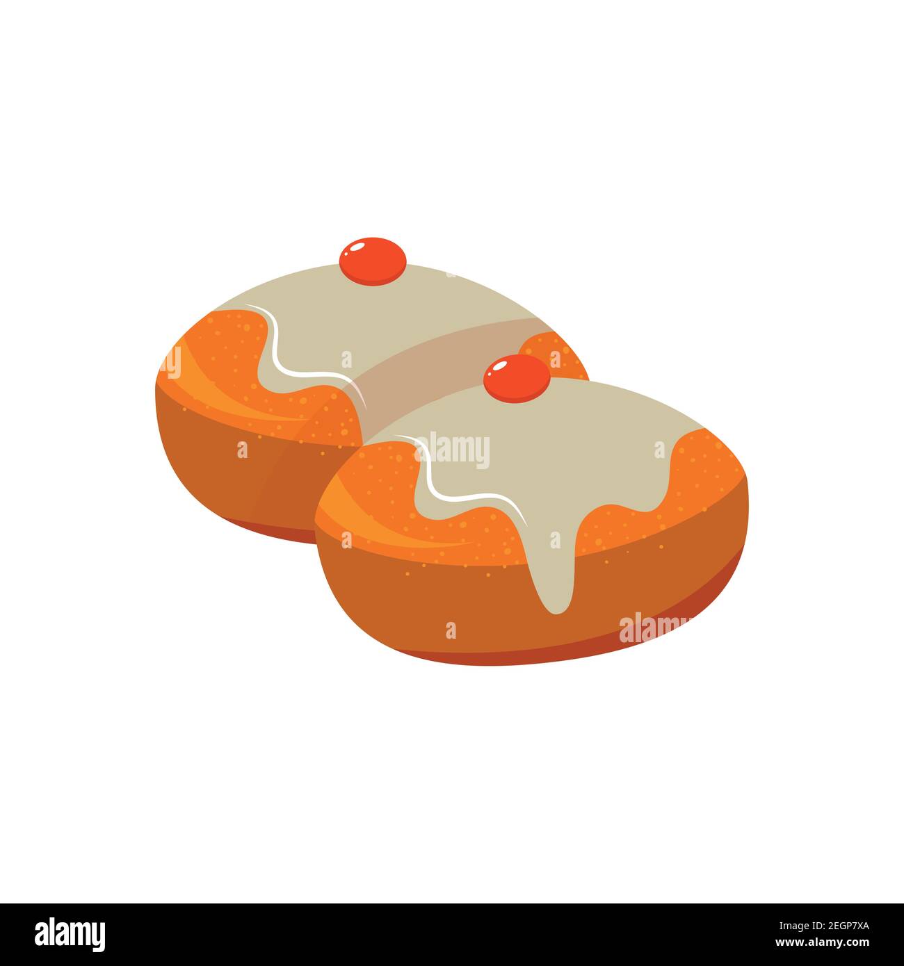 Easter cake traditional sweet doughnut food. Donut with cherry jam ...