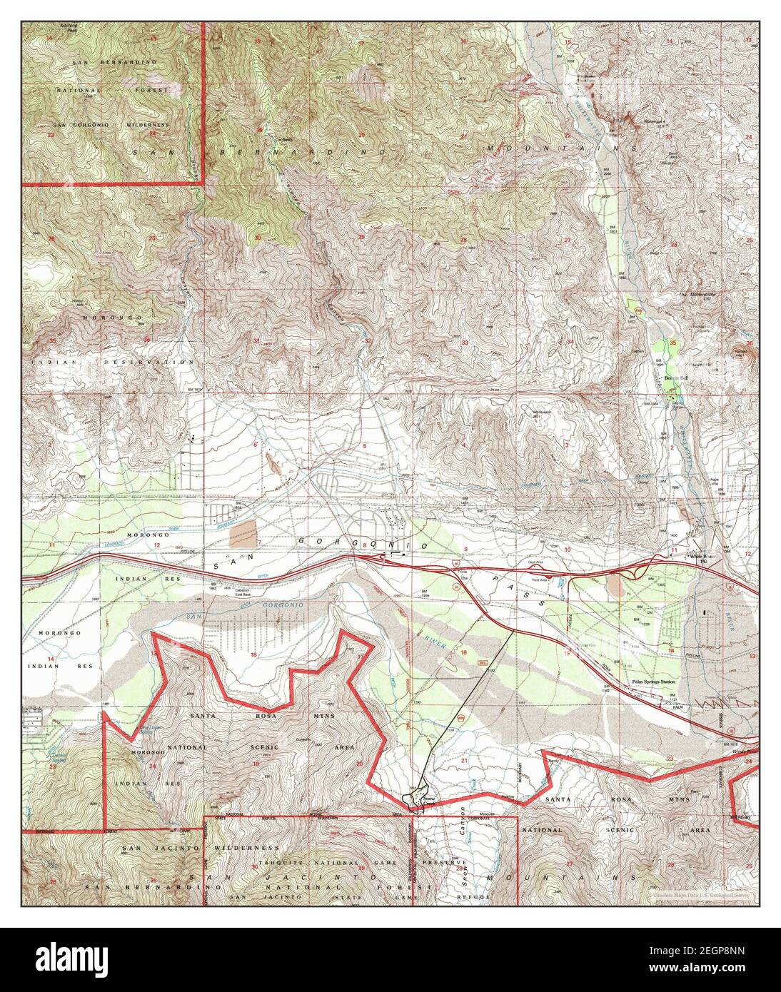 White Water, California, map 1996, 1:24000, United States of America by ...