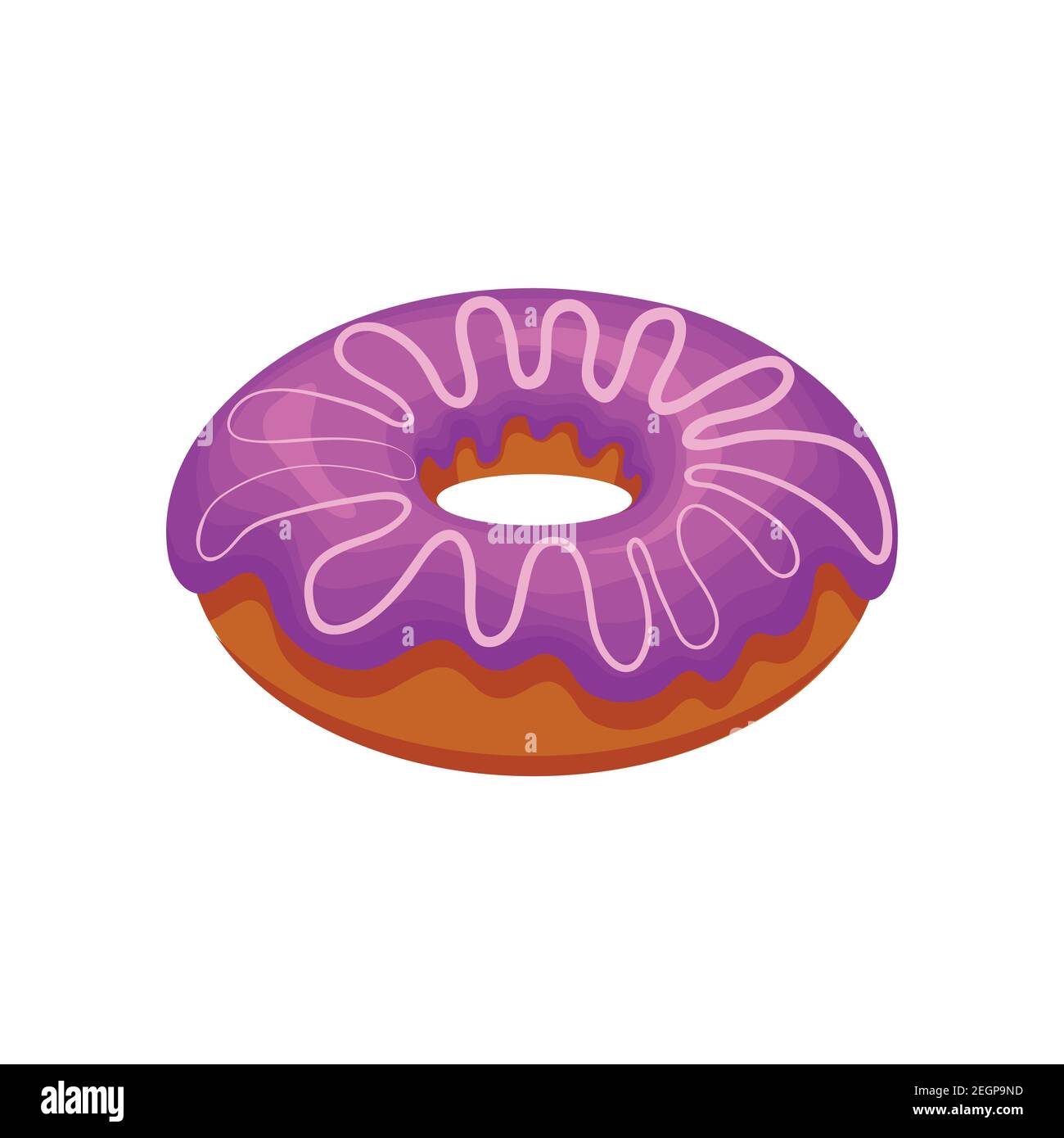 Donut with frosting, sweetness icon, vector illustration on white ...
