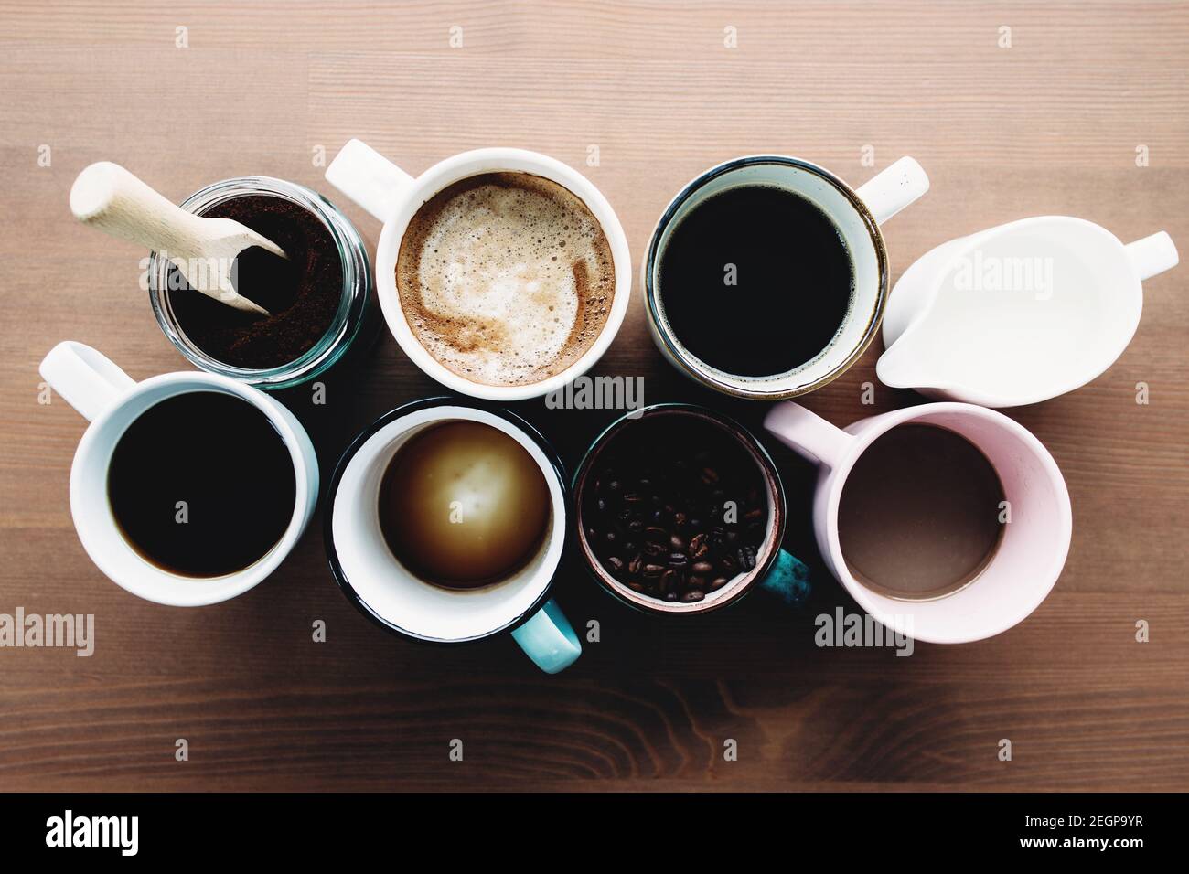 Multiple cups of coffee hi-res stock photography and images - Alamy
