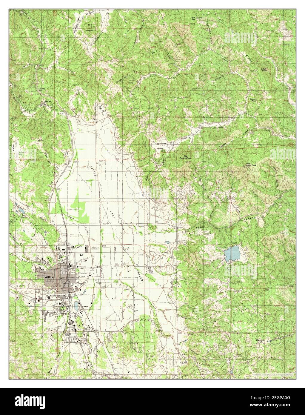 Willits map Cut Out Stock Images & Pictures - Alamy