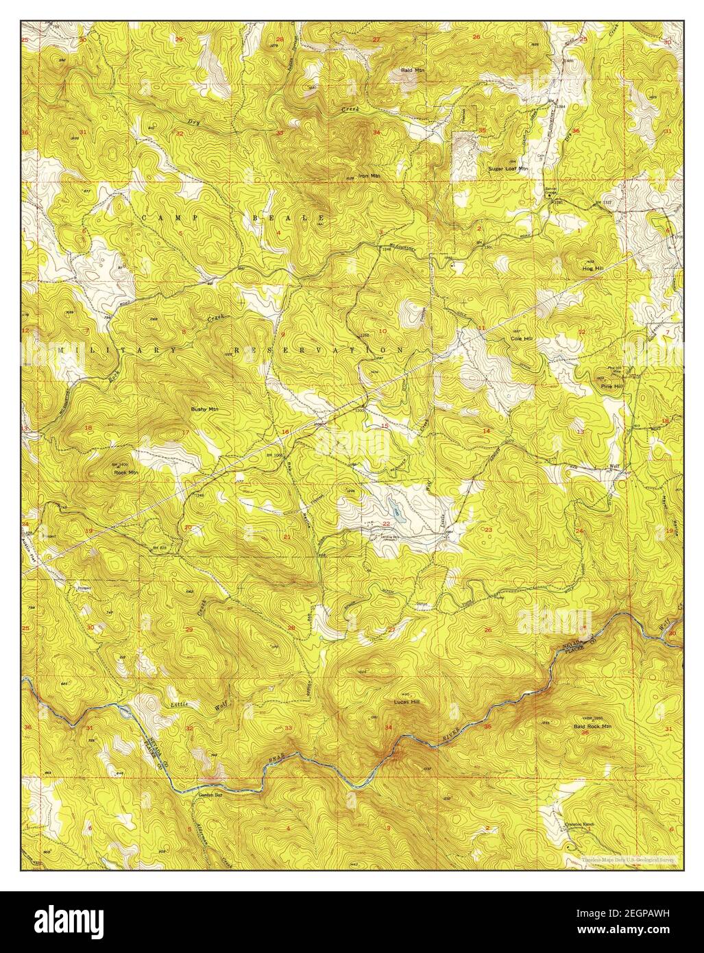 Wolf, California, map 1949, 1:24000, United States of America by ...