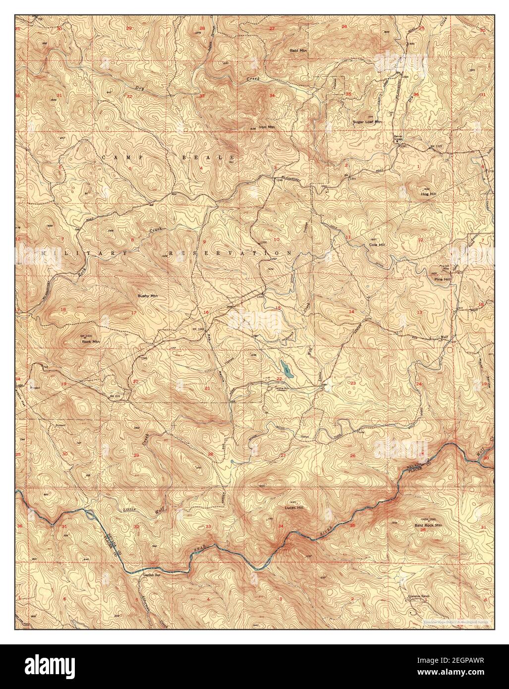 Wolf, California, map 1949, 1:24000, United States of America by ...