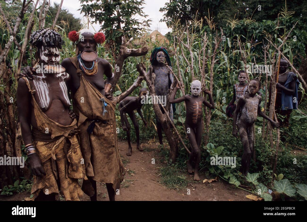 The Suri people live along the Kibish river in the Lower Omo Valley of ...