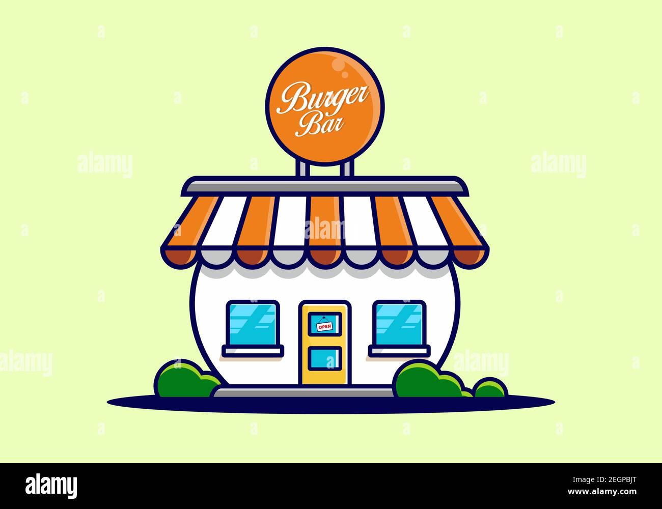 Burger building Stock Vector Images - Alamy