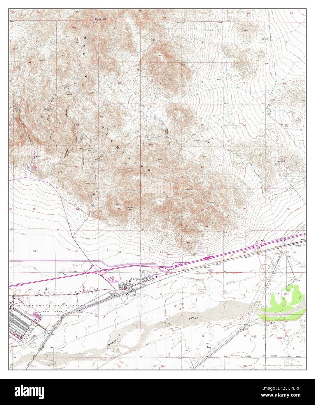 Yermo, California, map 1953, 1:24000, United States of America by ...