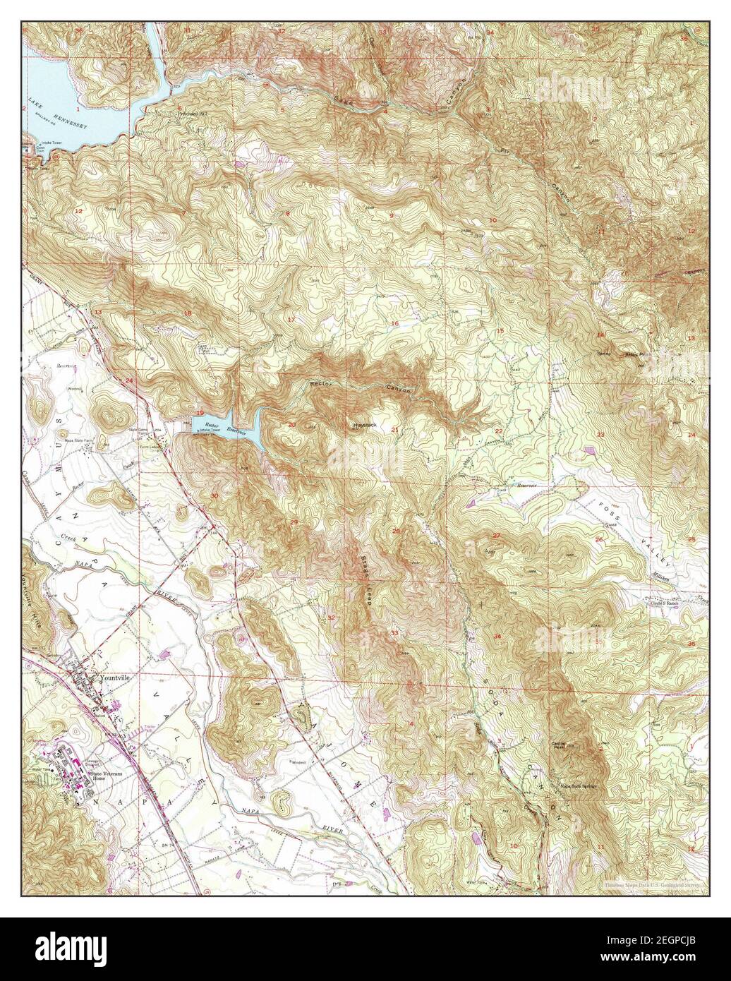 Yountville, California, map 1951, 1:24000, United States of America by ...